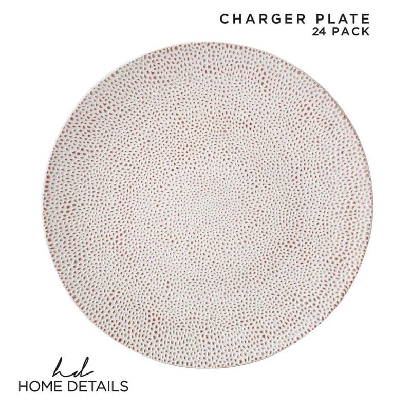 White Snake Skin Look Round Plastic Charger Plate | 1 Charger - Luxe ...