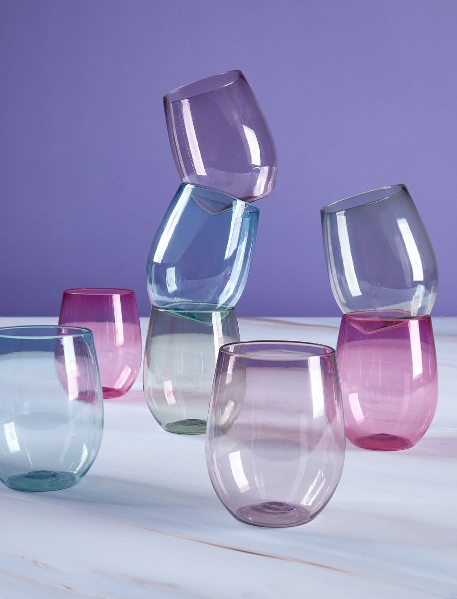 Upscale Round Assorted 12 Oz. Plastic Goblets | Luxe Party NYC