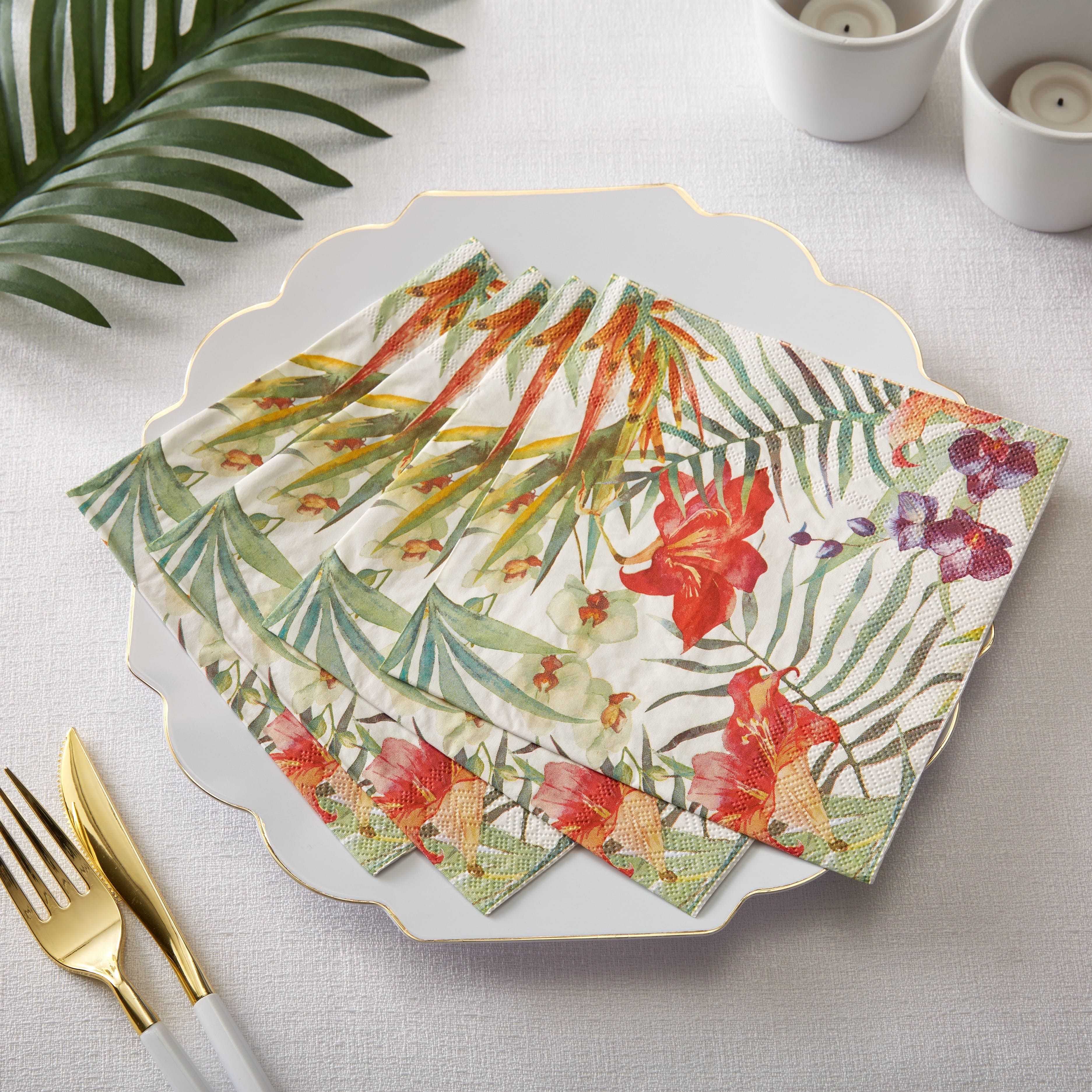 Botanical Paper Lunch Napkins | 50 Napkins – Paper Goods Plus